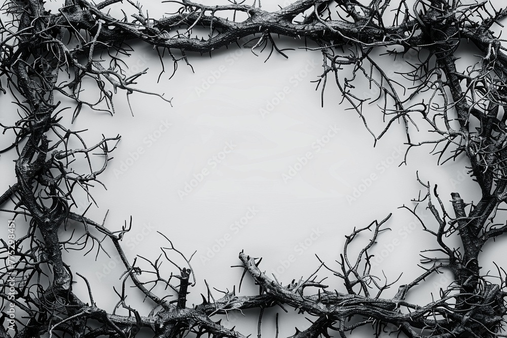 Stock-Illustration „frame with gothic border - Black, rectangular ...