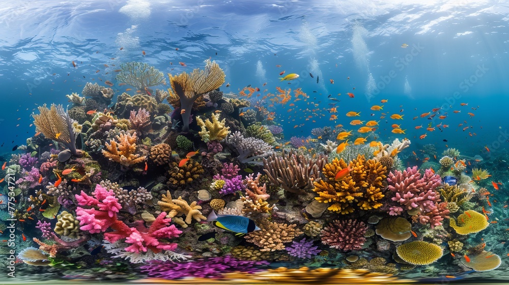 Ilustración de Stock the biodiversity of coral reefs and their ...