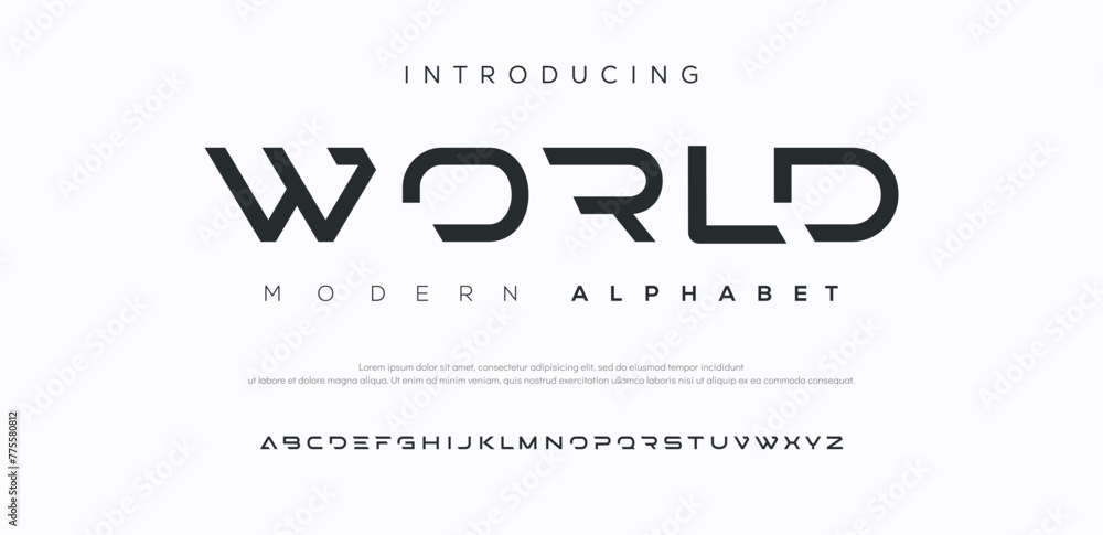 World modern creative minimal alphabet small letter logo design Stock ...
