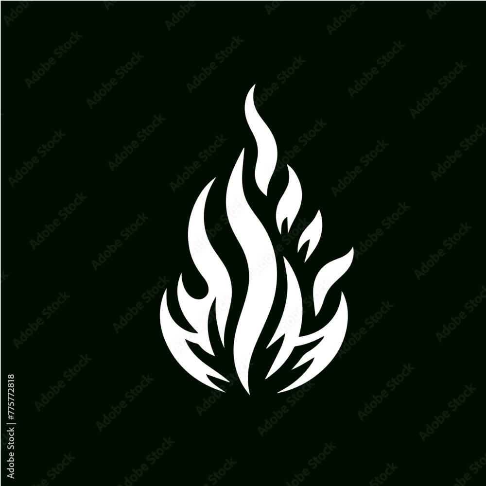 Cartoon campfire. Fire flames, bright fireball, heat wildfire and red ...