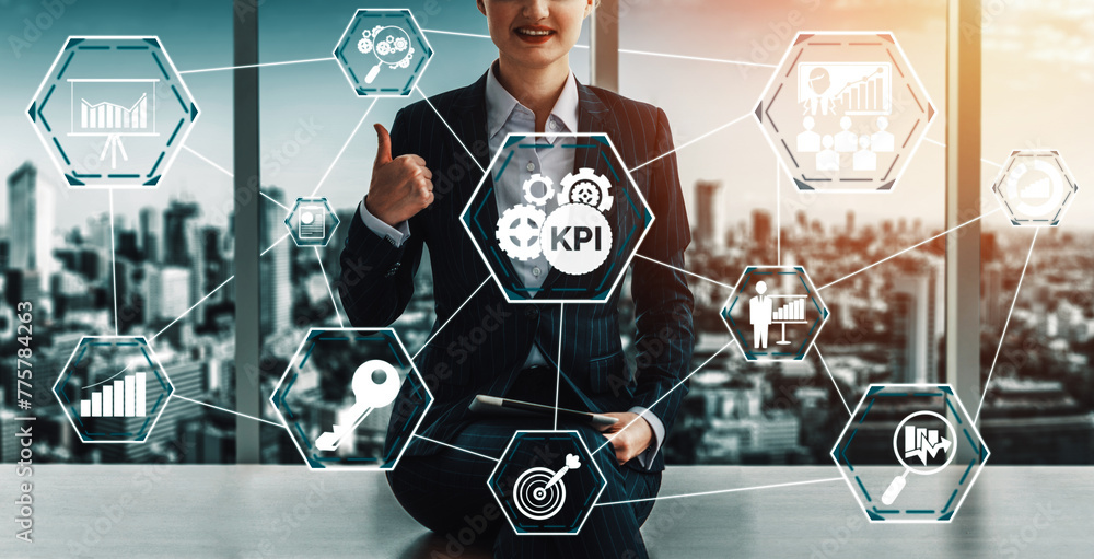 KPI Key Performance Indicator for Business Concept - Modern graphic ...