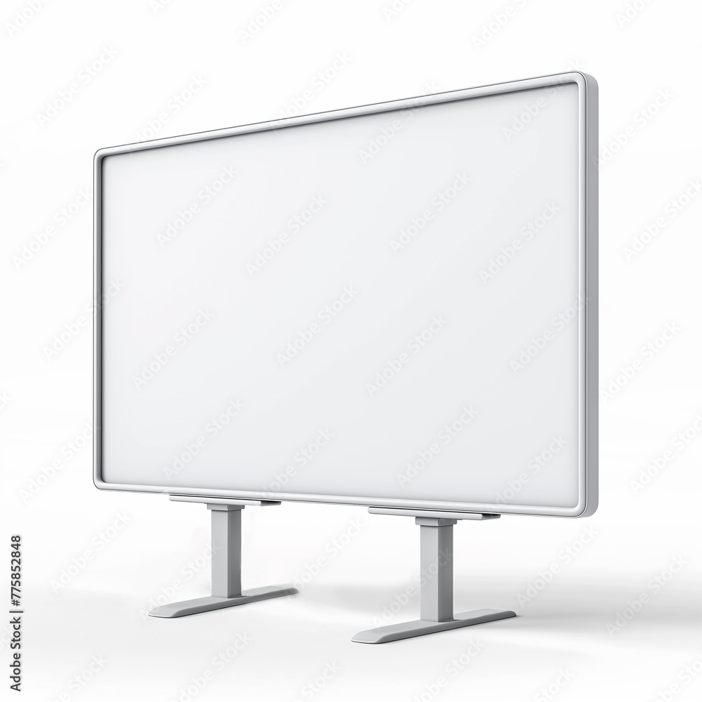 Billboard Mockup. Horizontal Outdoor White Black Banner. Advertising ...