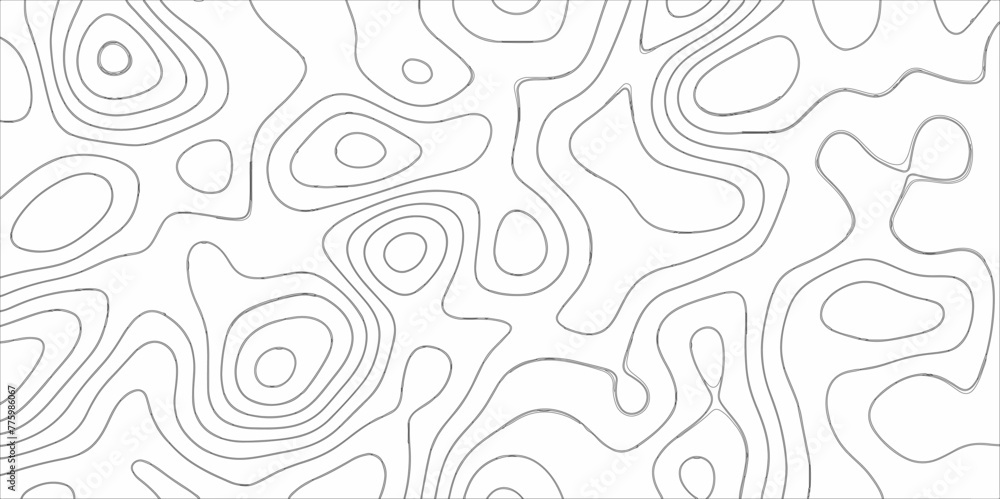 Modern Abstract Topographic map background with wave lines. Topographic ...