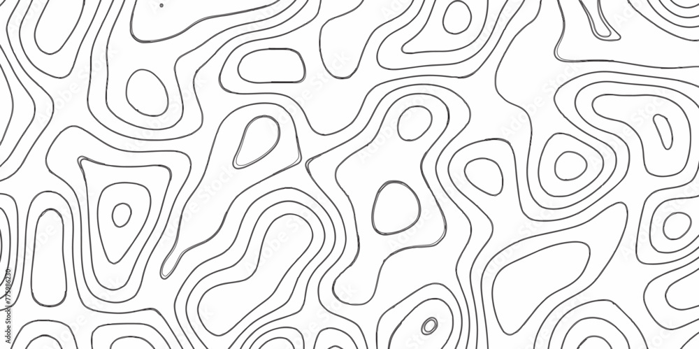Modern Abstract Topographic map background with wave lines. Topographic ...