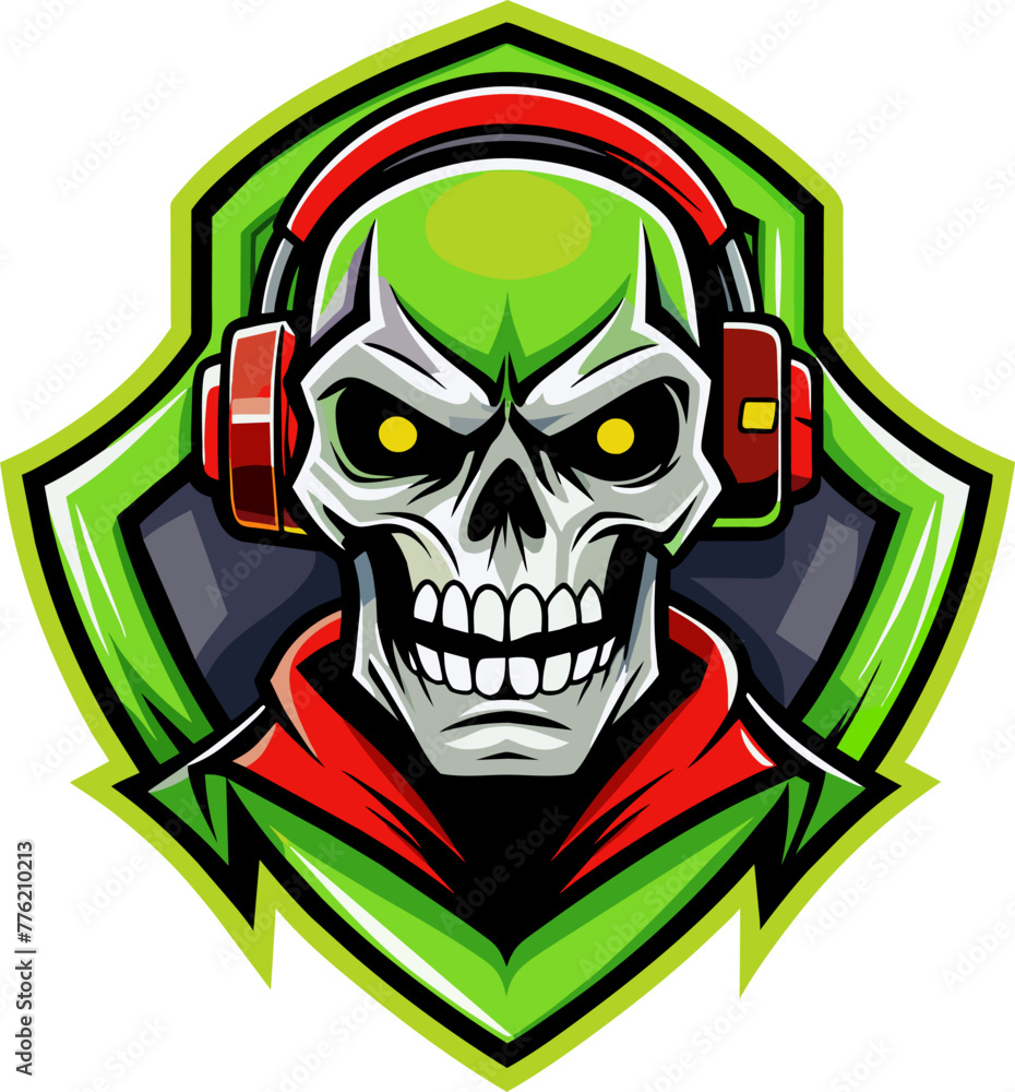 Skull gaming mascot logo icon element vector graphic sign symbol ...