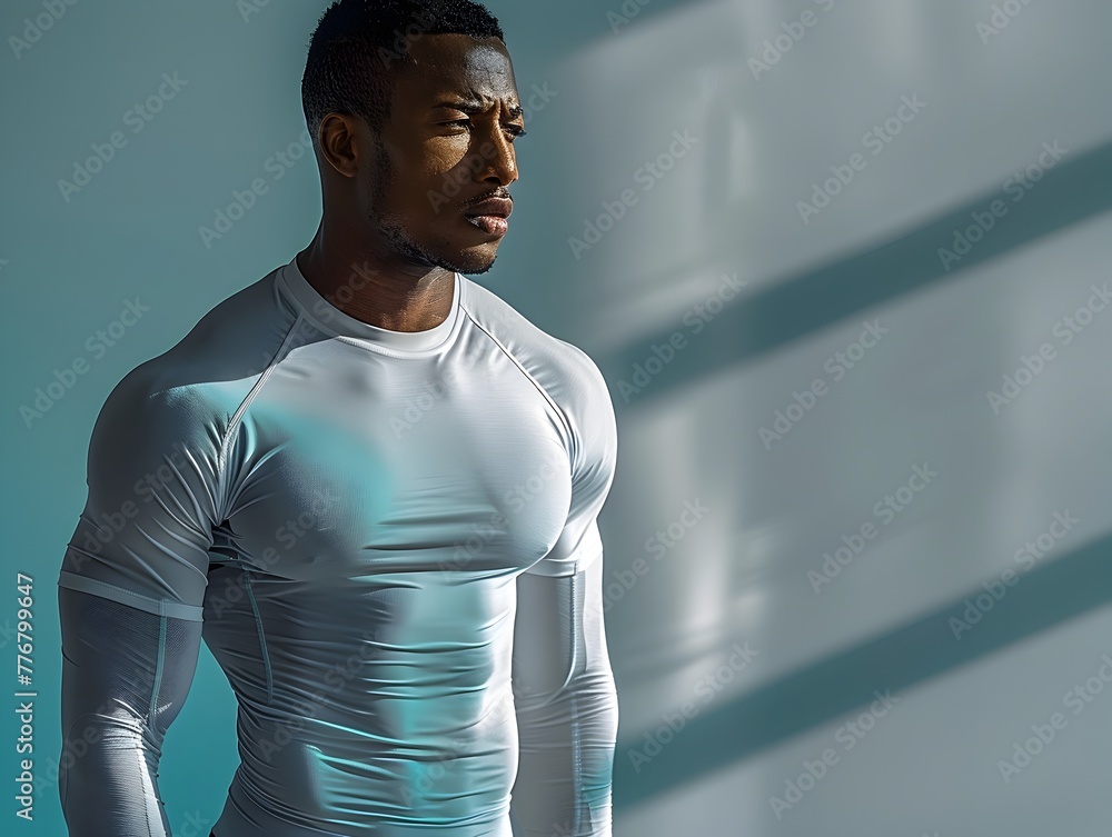 Long Sleeve T-Shirt Mock Up - Muscular Male Torso, To showcase the ...