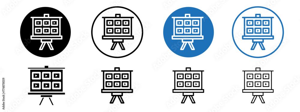 Storyboard icons editable in different styles, storyboard icon ...