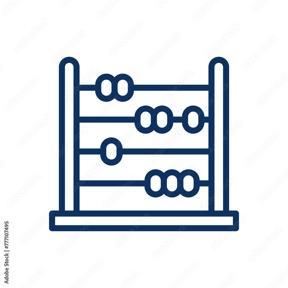 Abacus Icon. Thin Line Illustration of Classic Calculating Tool for ...