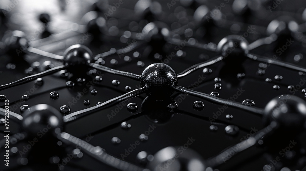 3D carbon atom molecular structure concept map Stock Illustration ...