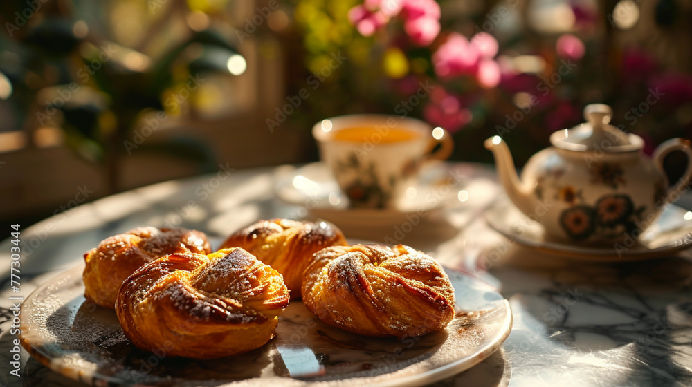 Kouign Amann, buttery Breton pastry. Layers of dough caramelized to ...