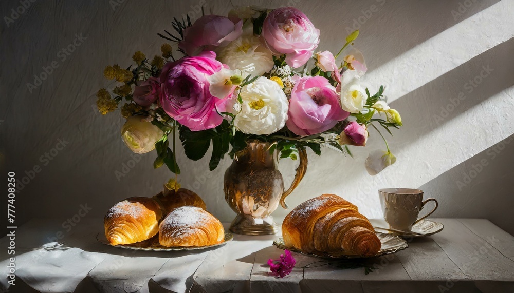 Photo Stock Bouquet de vie et de couleurs : Une nature morte éclatante ...
