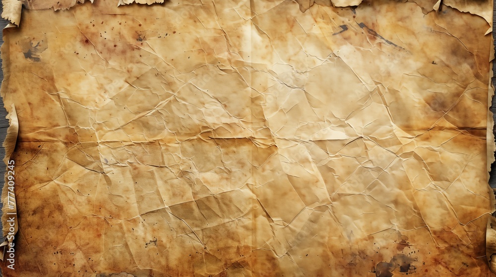 Texture of old crumpled paper, featuring intricate details, conveying a ...