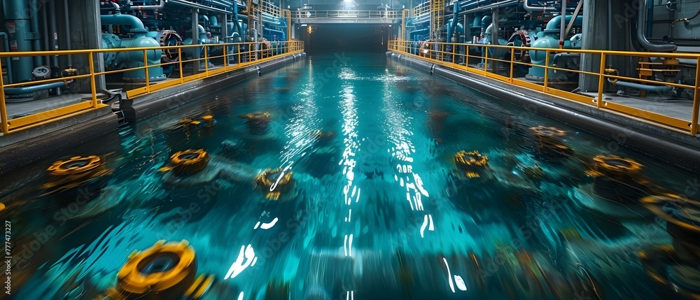 Desalination plant turning seawater into freshwater for dry regions ...