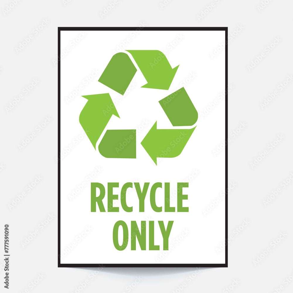 Image vectorielle Stock recycle sign,recycle poster,recycle sign ...