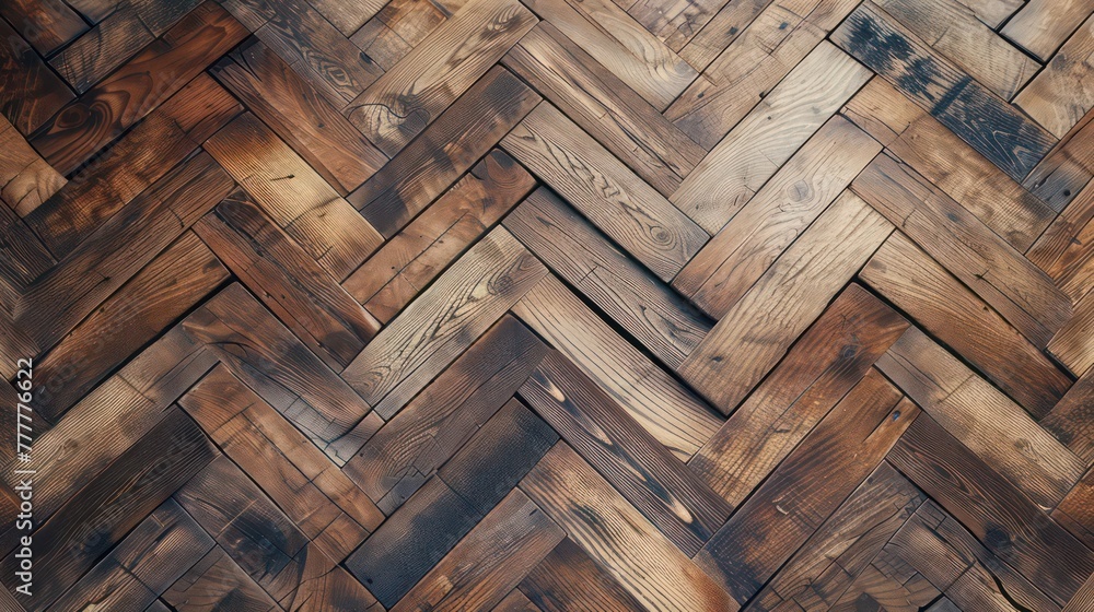 Herringbone Parquet A classic herringbone pattern in wooden tiles ...