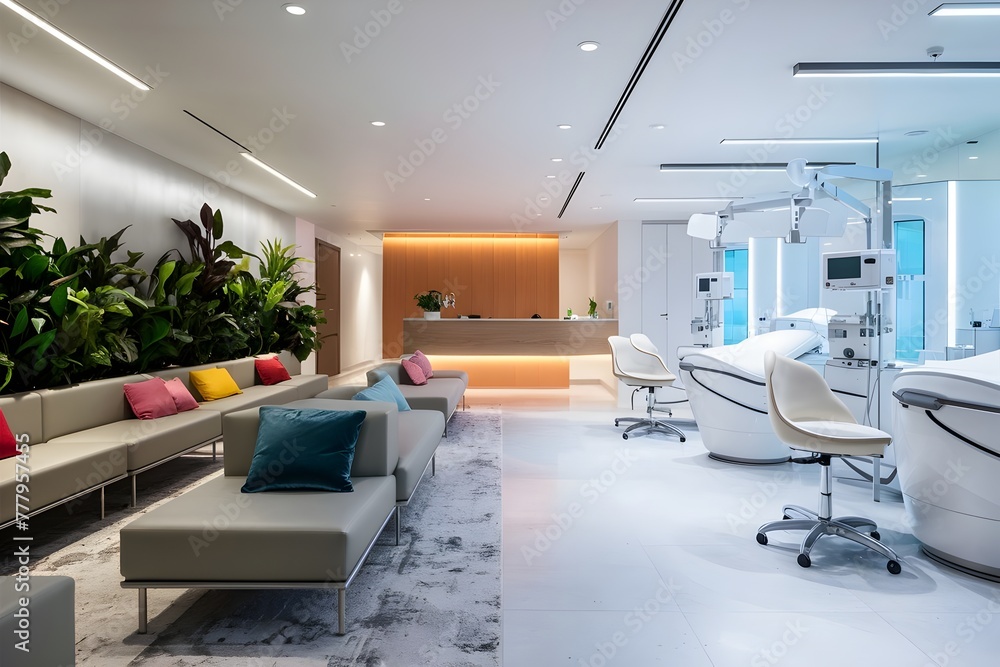 medical healthcare waiting room hospital reception examination lobby ...