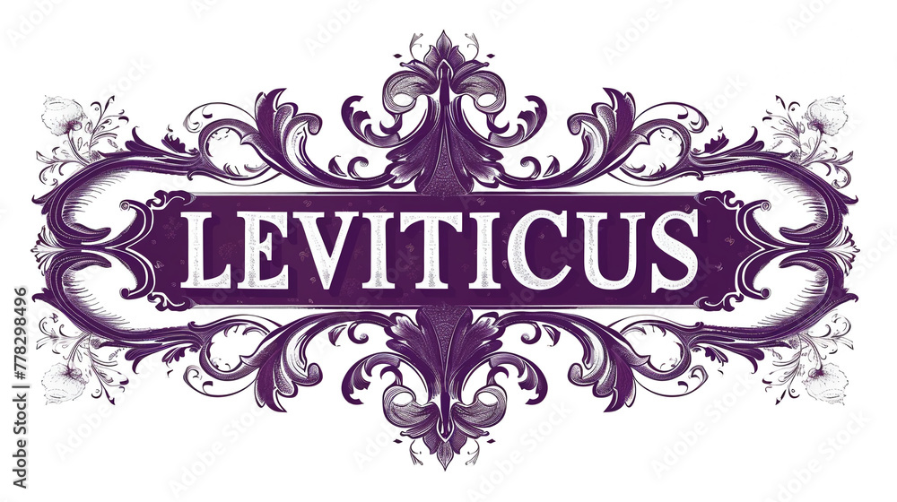 Stock-Illustration „"LEVITICUS" in a rich priestly purple featuring a ...