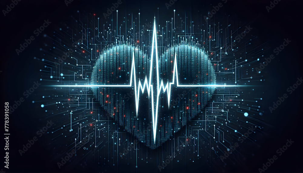 for advertisement and banner as Digital Pulse A pulsating digital ...