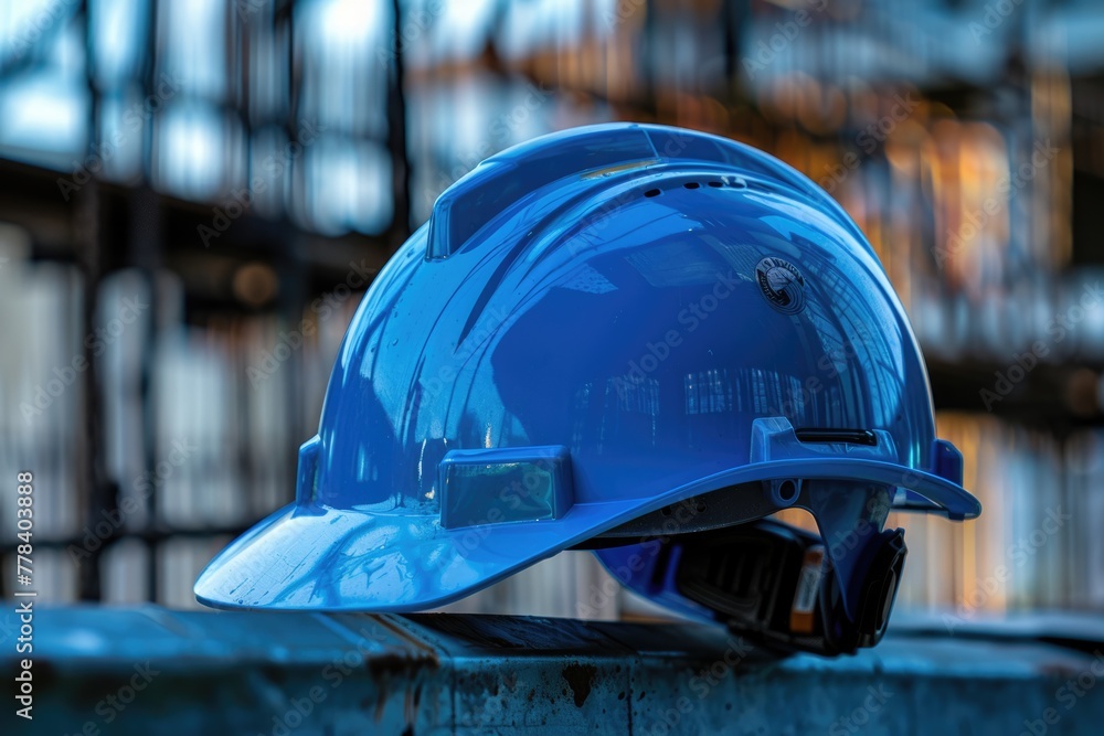 Blue Hard Hat for Architects, Contractors, and Engineers. Build Safely ...
