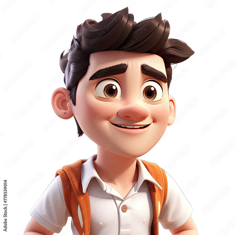 Artist/Actor Character, Cute 3D Artist Character Clipart, 3D Animation ...
