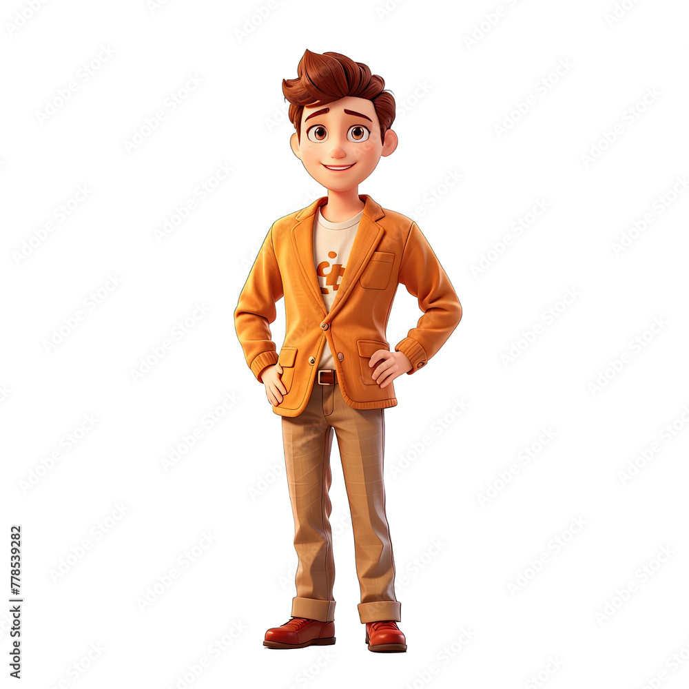 Artist/Actor Character, Cute 3D Artist Character Clipart, 3D Animation ...