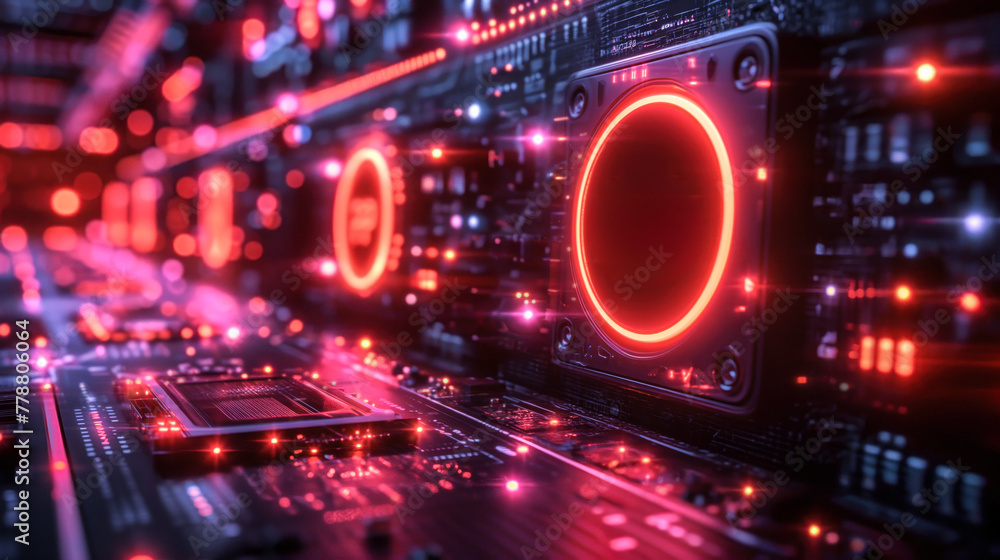 Dynamic Neon Illumination Spotlights Cutting-Edge Circuitry Technology ...