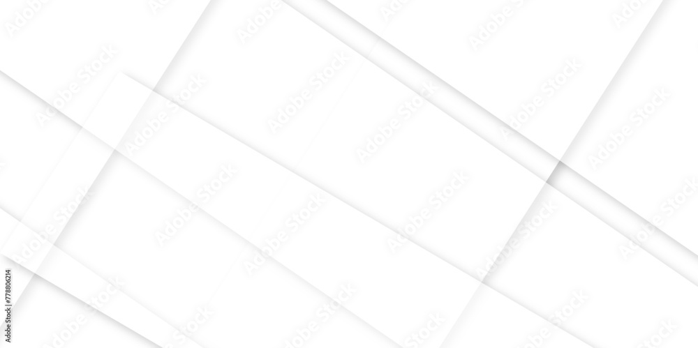 Abstract design with white transparent material in triangle and square ...