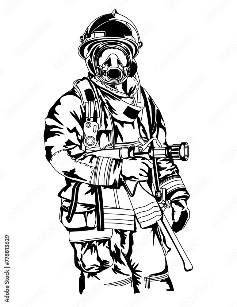 Stock-Vektorgrafik „Fire Fighter | Fireman Dad | Fire Department ...