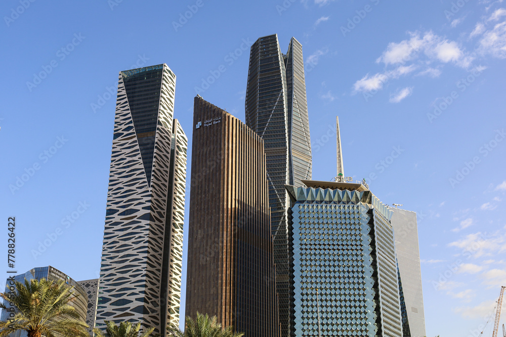 Riyadh, Saudi Arabia - Mar 25 2024,King Abdullah Financial District ...