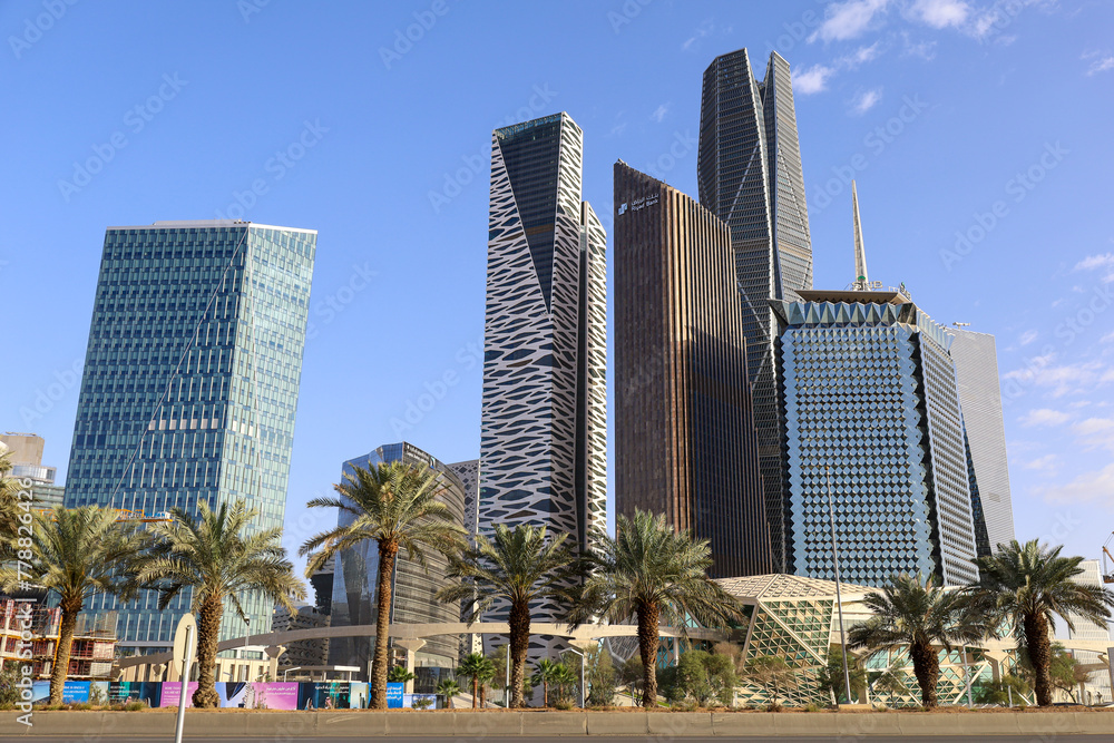 Riyadh, Saudi Arabia - Mar 25 2024,King Abdullah Financial District ...