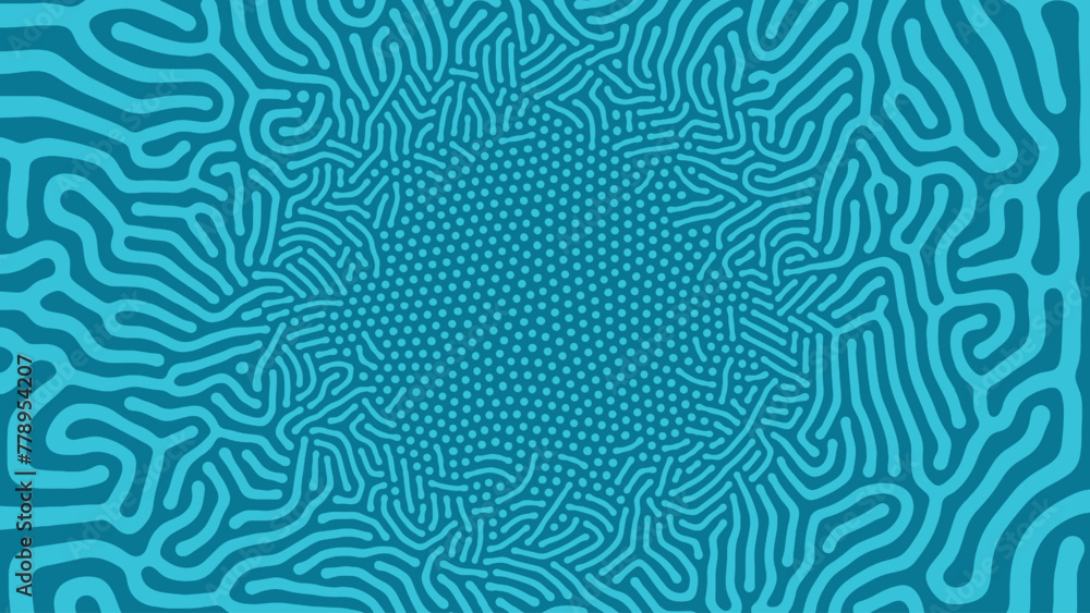 Microorganism Colony Vector Blue Colors Conceptual Abstract Background ...