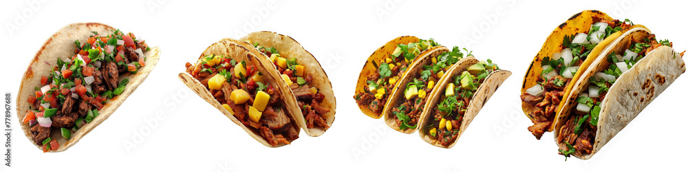 Tacos al Pastor clipart collection, symbol, logos, icons isolated on ...