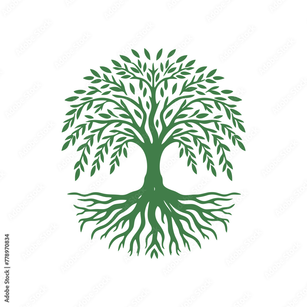 Root tree logo vector. Root of the tree vector logo symbol illustration ...