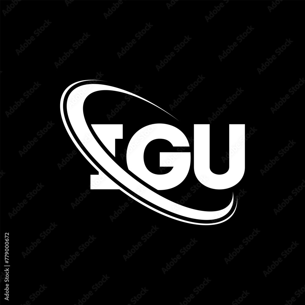 IGU logo. IGU letter. IGU letter logo design. Initials IGU logo linked ...