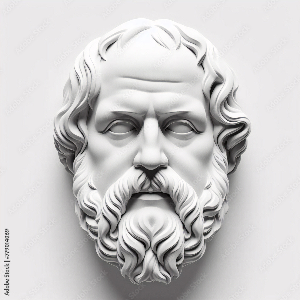 Socrates the philosopher sculpture illustration. Socrates is a central ...