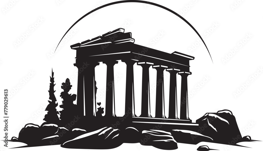 Vector Art Celebrating the Beauty of Ancient Greek Architecture Greek ...