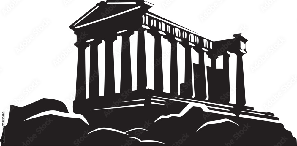 Vector Symbols of Greek Architectural Marvels A Legacy Reimagined Greek ...