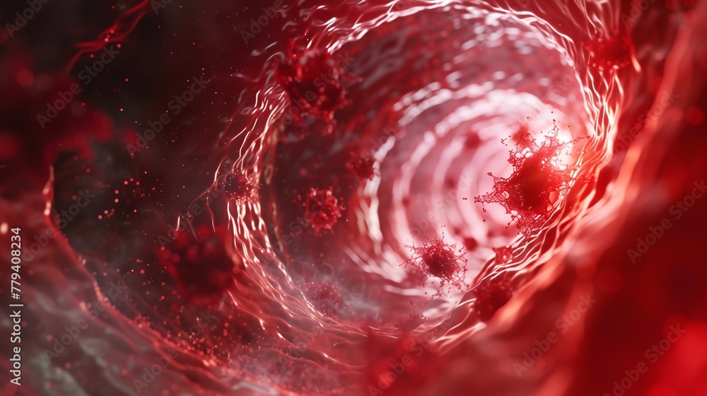Red Blood Cell 3D Background: Biological Circulation and Vitality in ...