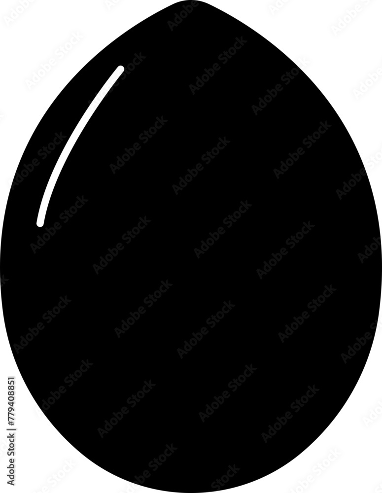 Flat style egg icon shape . Easter design logo symbol silhouette ...