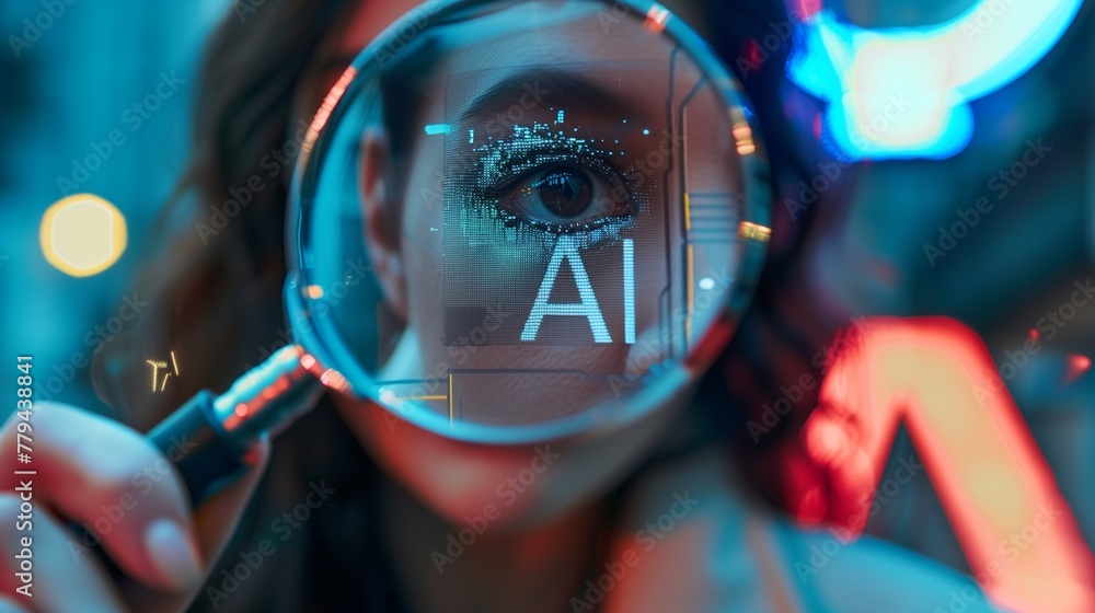 Illustration Stock AI-powered image recognition technology ...