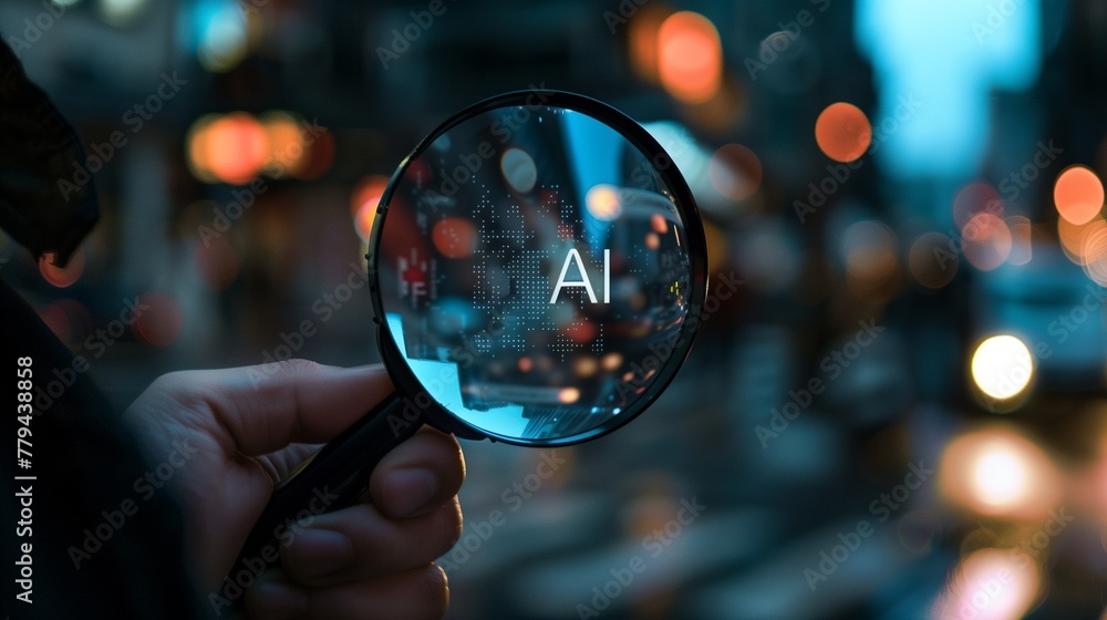 Illustration Stock AI-powered image recognition technology, illustrating the creation of deep ...