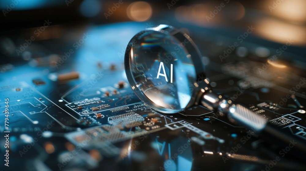 Stock-Illustration „AI-powered image recognition technology, illustrating the creation of deep ...