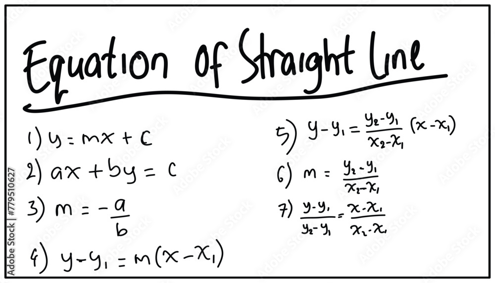 Mathematical formulas for children and adults. English alphabet. Vector ...