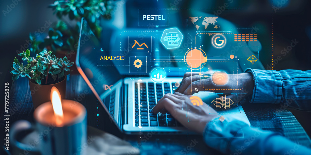 Professional Conducting PESTEL Analysis Using a Laptop with Interactive ... Professional Conducting PESTEL Analysis Using a Laptop with Interactive ...