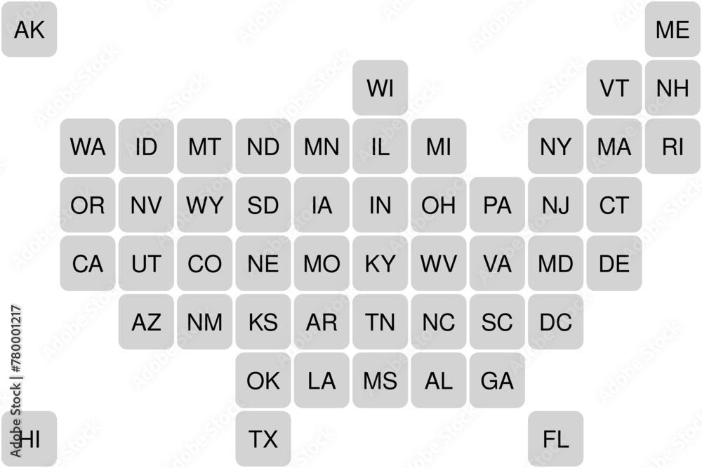 Blank, usa, states, map, vector file for, cnc router, laser engraving ...