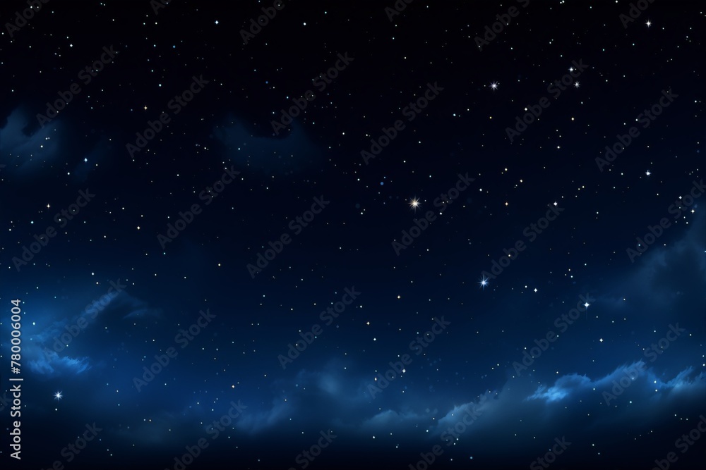Starry night sky with blue and black colors in digital art style for ...