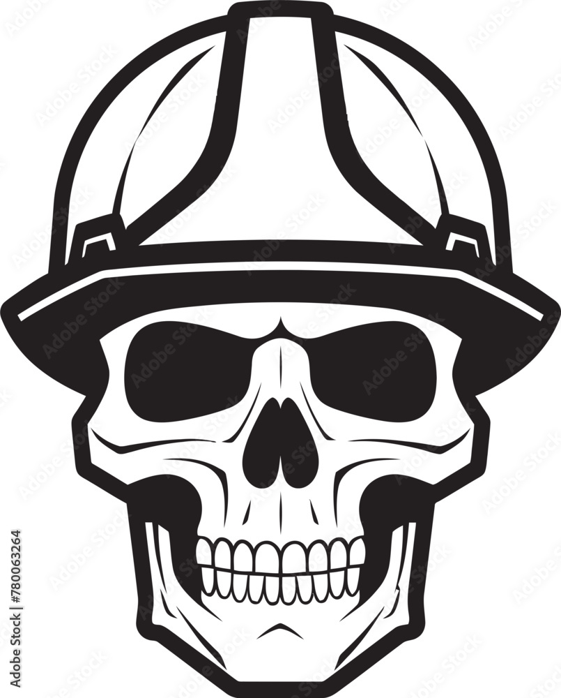 Scaffold Skull Sentinel: Construction Worker Vector Logo Skull ...