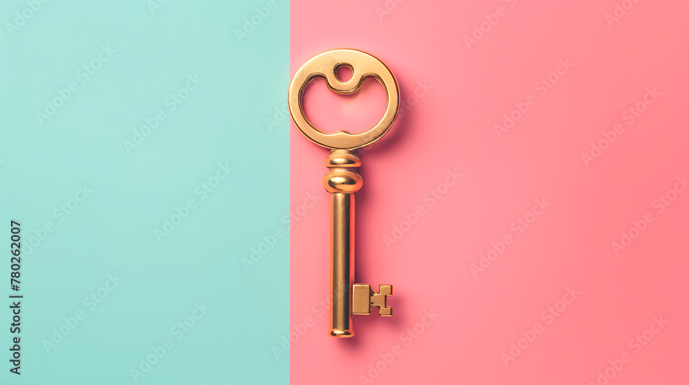 Key, minimal wallpaper, an important symbol that represents the ...