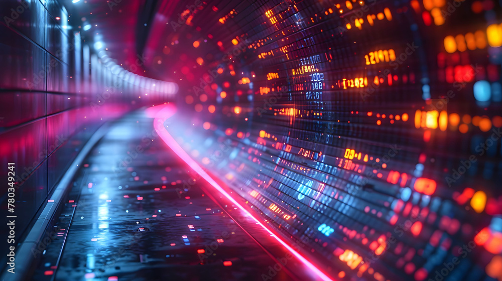 Abstract technology background of high speed global data transfer ...