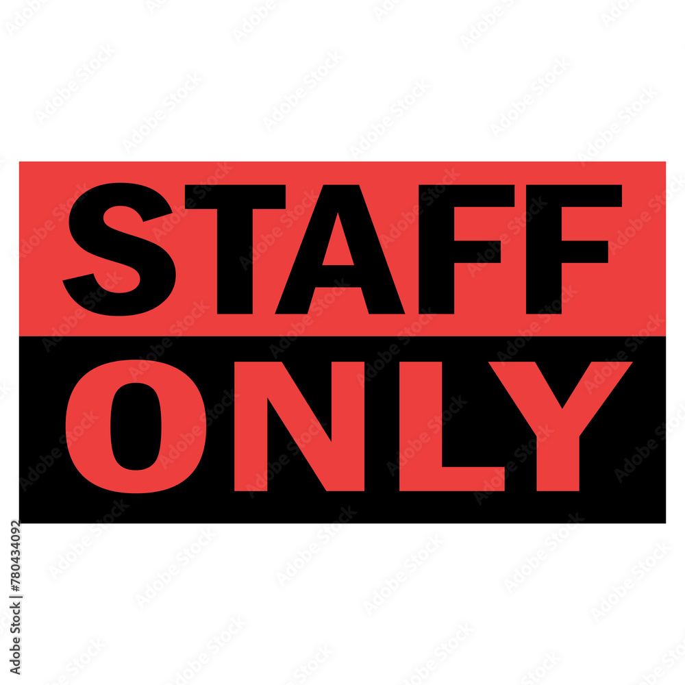 staff only sign element design. Stock Illustration | Adobe Stock